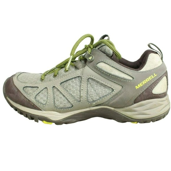Merrell | Shoes | Merrell Green Mesh Lace Up Low Top Cushioned Hiking ...